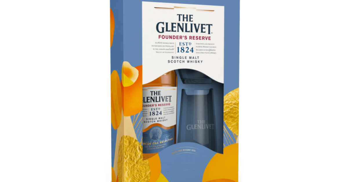 The Glenlivet Founder's Reserve Single Malt Whisky (Two Glass Gift Set)