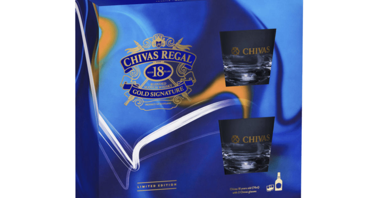 Chivas Regal 18yo Scotch Whisky (Two Glass Gift Set)
